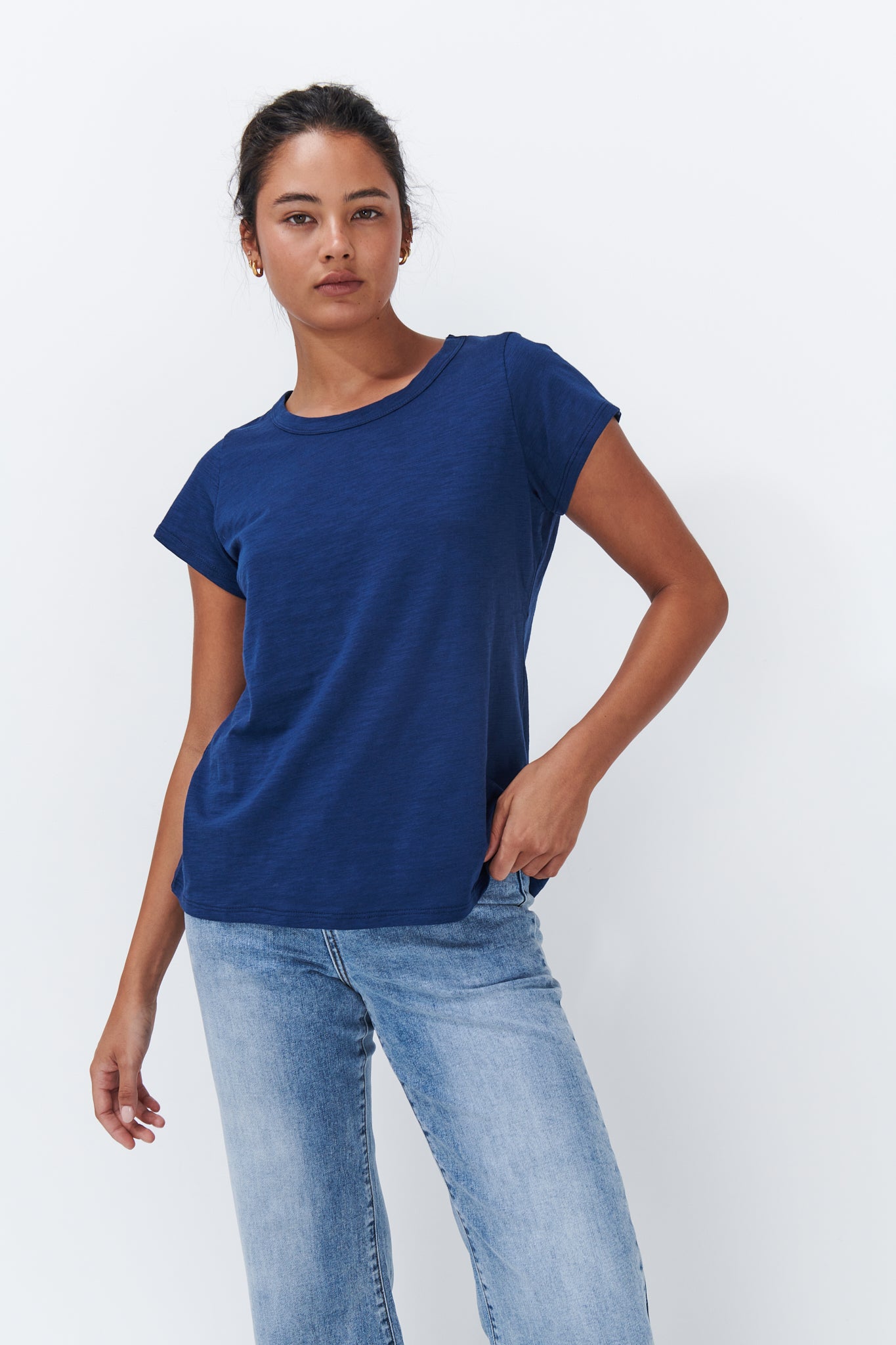 Emma Crew Tee - Navy